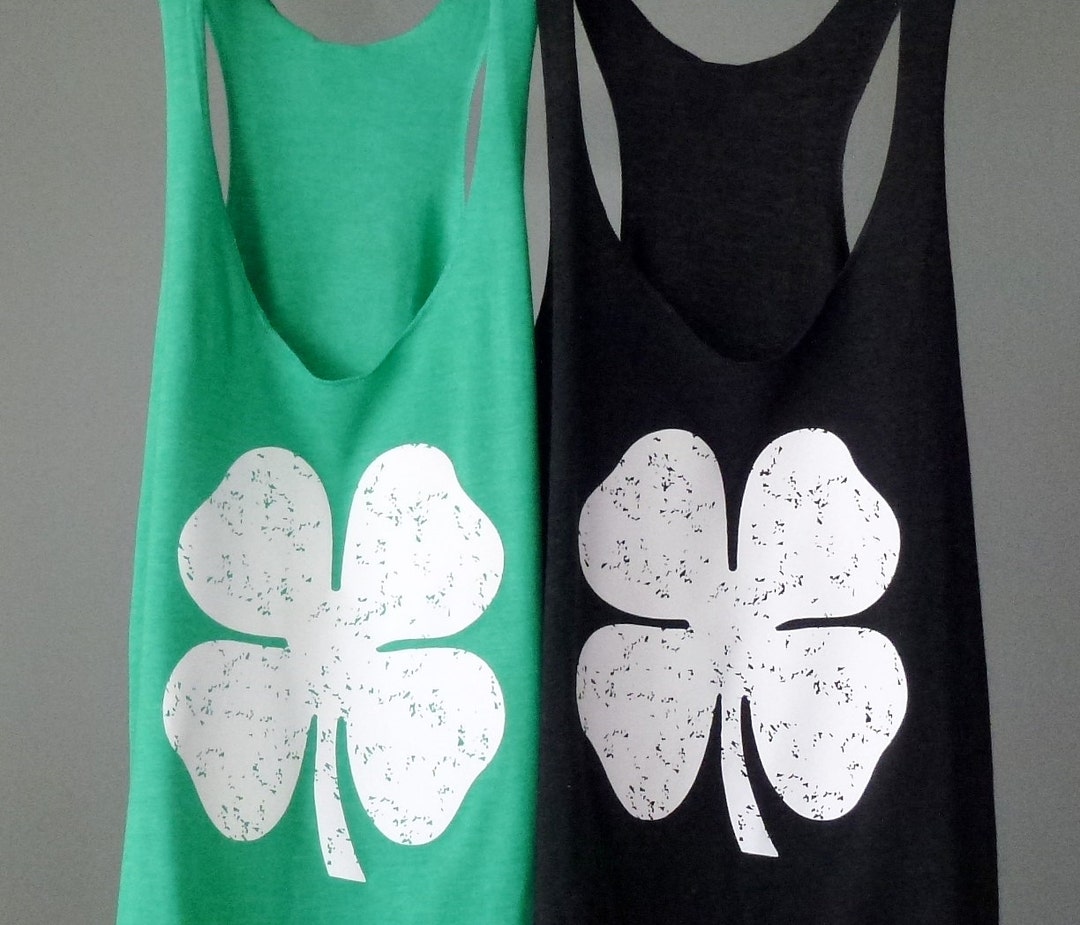 St. Patrick's Day Shamrock Womens Workout Tank Top. Exercise Tank ...