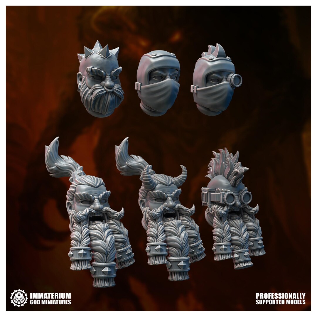 Set of 6 Pathfinder Bloodskull Heads - Etsy