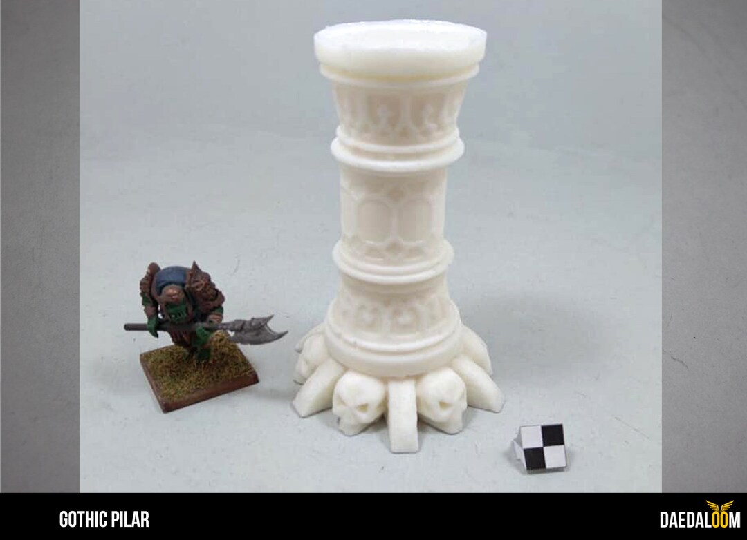 Gothic Pillars With Skull Base - Etsy