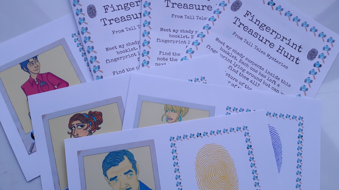 Fingerprint Treasure Hunt - a Fun Treasure Hunt Game for Children of ...