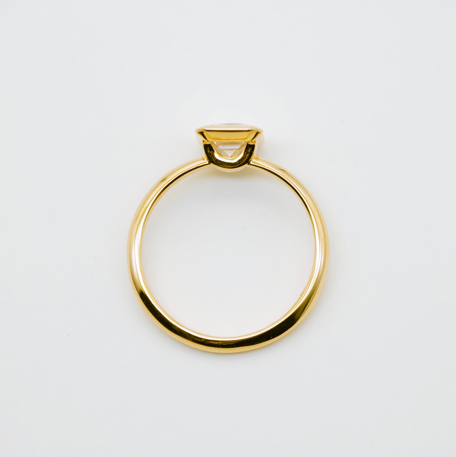 Emerald Bezel Cut Ring Emerald Cut Engagement Ring - Etsy