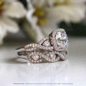 Infinity Crossover Ring - Twisted Knot Wedding Ring Set - Crossover Art ...