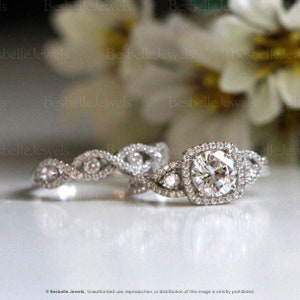 Infinity Crossover Ring - Twisted Knot Wedding Ring Set - Crossover Art ...