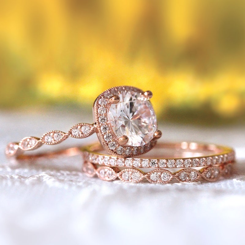 Wedding Ring Set - Etsy