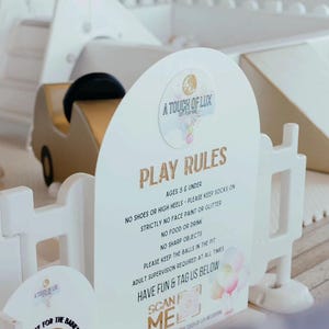 Jumping Castle Play Rules Sign | Business Safety Sign | Soft Play Play ...
