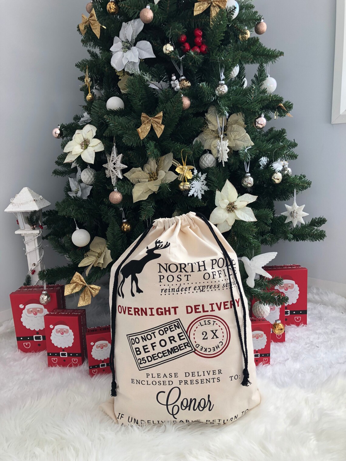 Personalised Christmas Santa Sacks Stocking Xmas - Etsy Australia