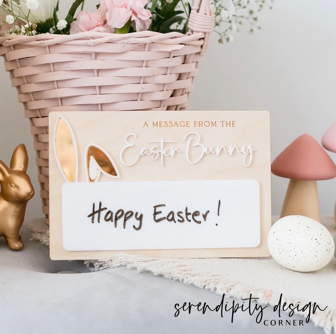 A Message From the Easter Bunny Sign Easter Bunny Letter Easter Bunny ...