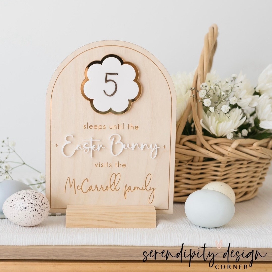Easter Countdown Calendar Easter Bunny Countdown Board - Etsy
