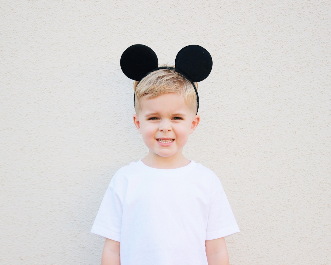 Mouse Ears for Men and Boys | Boys Mouse Ear Headband | Black Felt ...