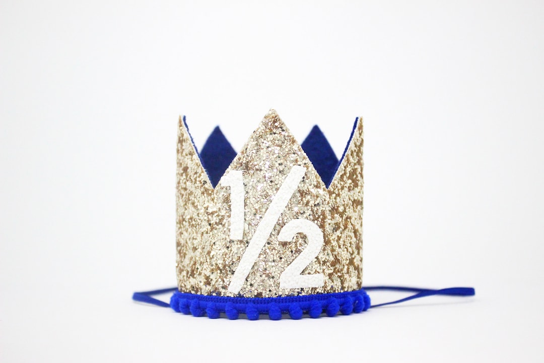 Half Birthday Crown 1/2 Birthday Crown Half Birthday Boy Outfit Baby ...