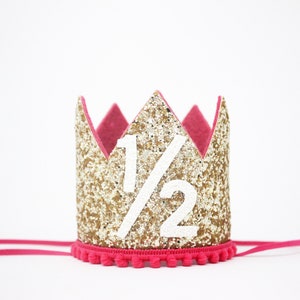 Half Birthday Crown 1/2 Birthday Crown Half Birthday Girl Outfit Baby ...