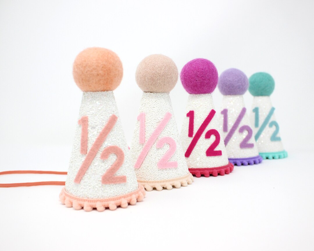 1/2 Birthday Hat Half Birthday Hat Half Birthday Girl Outfit Baby Party ...