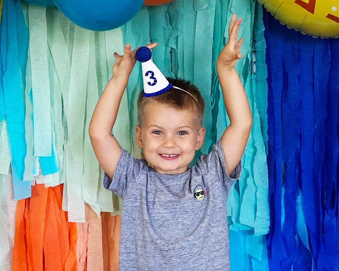 3rd Birthday Hat | Royal Blue 3rd Birthday Party Hat | Third Birthday ...