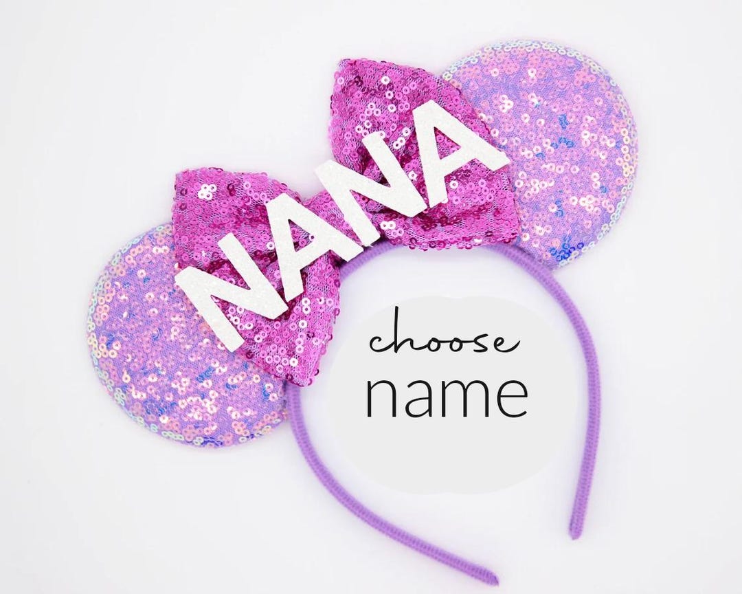 Nana Mouse Ears | Mouse Ears for Grandma | Mimi Mouse Ears| Grandma and ...
