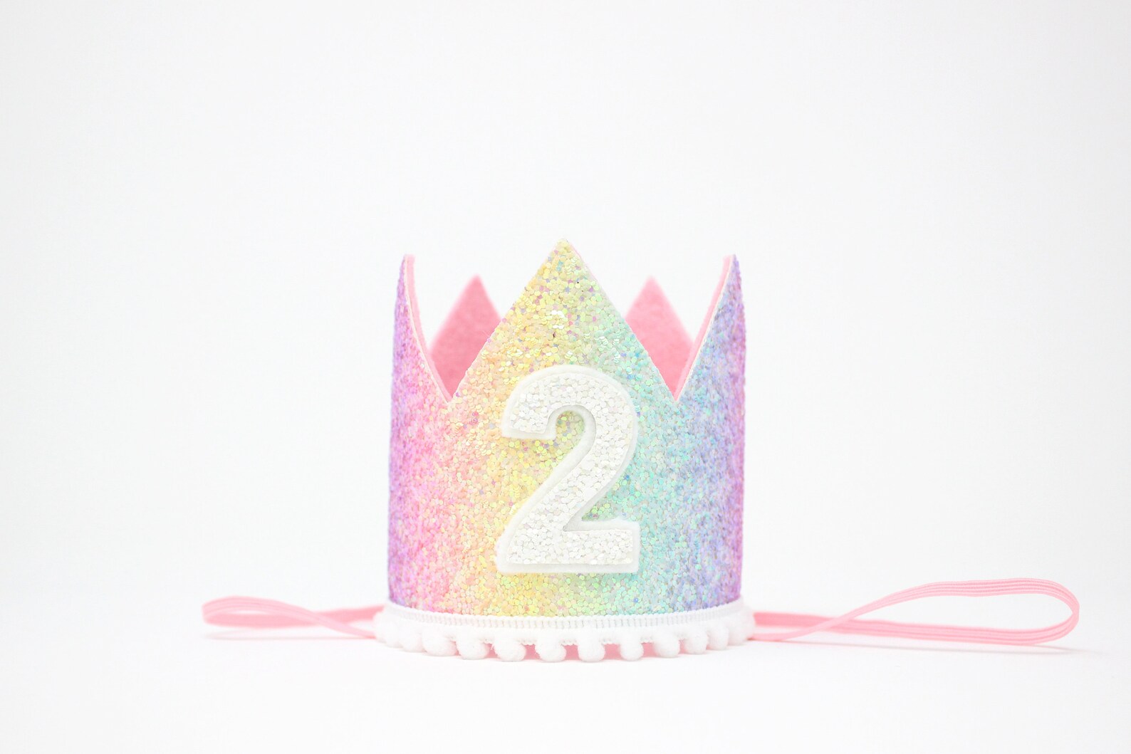 2nd Birthday Crown 2nd Birthday Hat Glitter Crown 2nd | Etsy