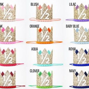 Half Birthday Crown 1/2 Birthday Crown Half Birthday Girl Outfit Baby ...