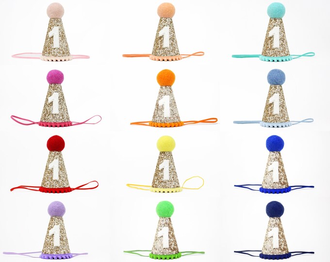 Mini Party Hat Any Color Mini Birthday Hat New Years Party - Etsy