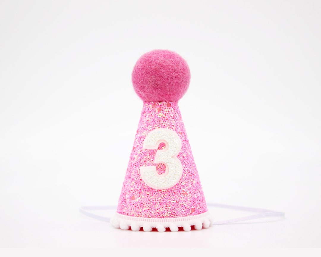 3rd Birthday Hat Pink Third Birthday Hat 3rd Birthday Girl Outfit 3rd ...