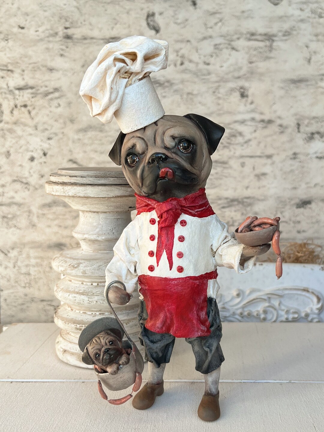 Kitchen Chef Pug to Order - Etsy