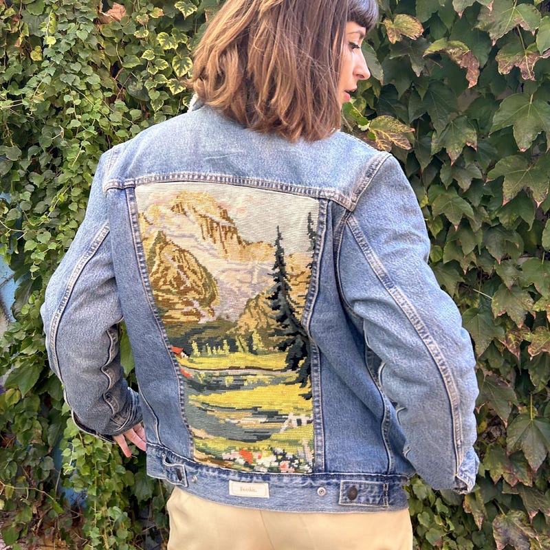 Tapestry Jacket Upcycled - Etsy UK