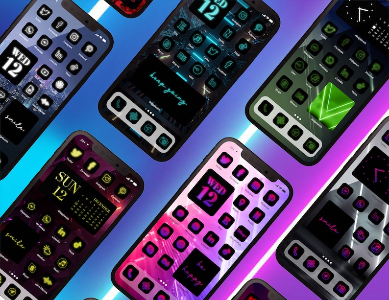 100000 Neon App Icon L Growing Icons L App Icons Mega Pack - Etsy