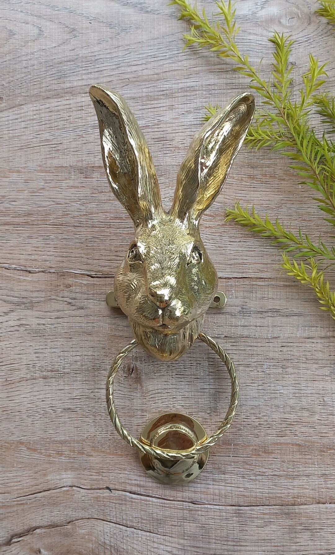 Brass Rabbit Door Knocker , Solid Brass - Etsy