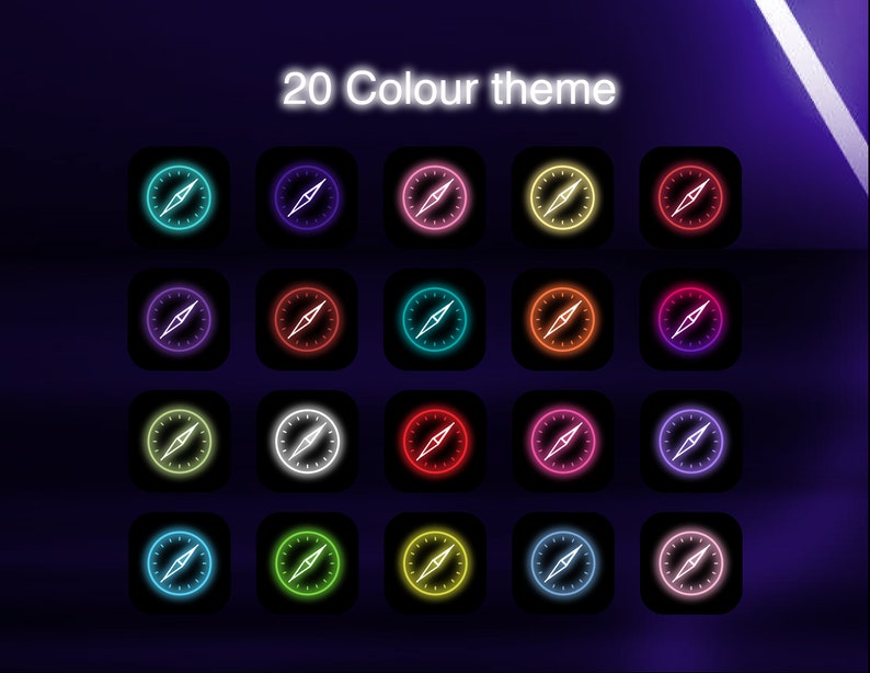 100000 Neon App Icon L Growing Icons L App Icons Mega Pack - Etsy