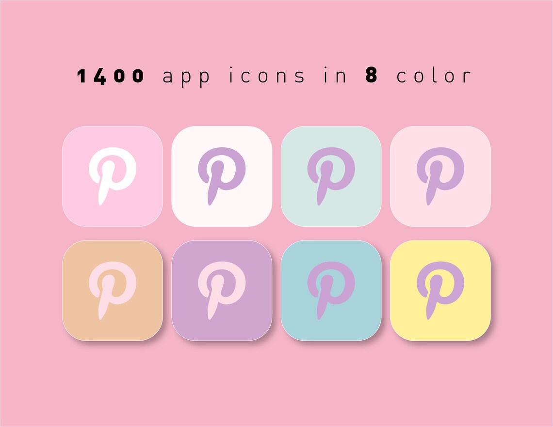 Pastel Aesthetic App icons Pack for IOS 14 l Candy l | Etsy