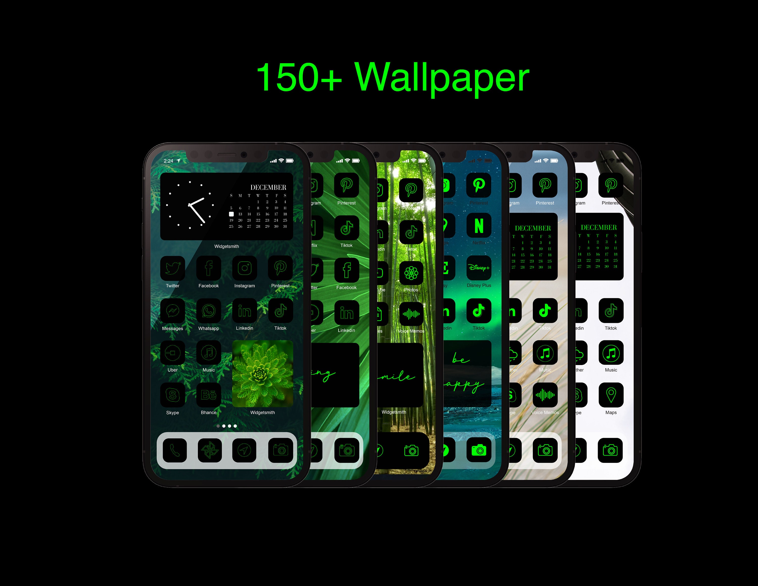 Neon Green Icons Aesthetic L 5600 App Icons Pack for IOS 14 L - Etsy