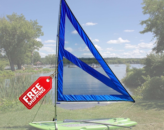 NEW! Spirit Large Paddle Board Sail Kit (blue) With Telescoping Mast ...