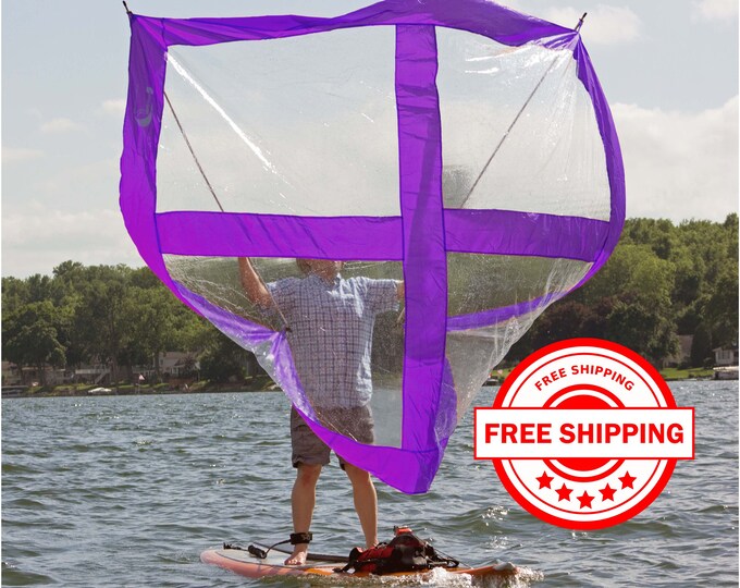 NEW Spirit Large Paddle Board Sail Kit blue With Telescoping Mast and ...