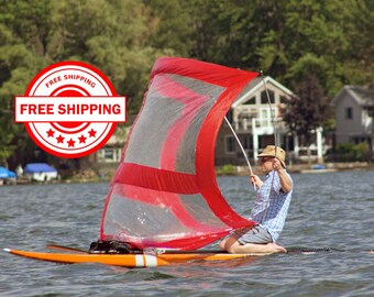 NEW Spirit Large Paddle Board Sail Kit blue With Telescoping Mast and ...