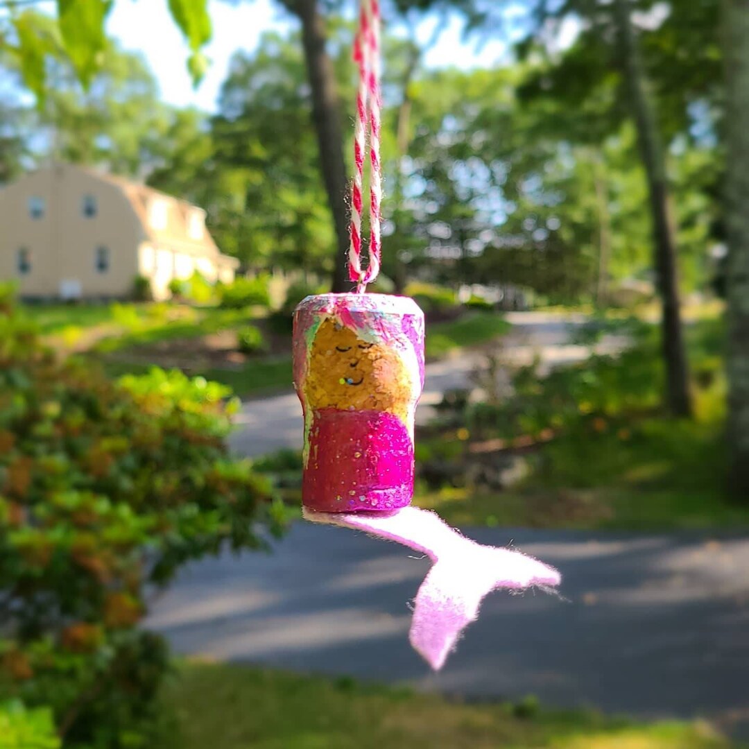 Upcycled Champagne Cork Mermaid Placecard Holder, Hanging Ornament, or ...