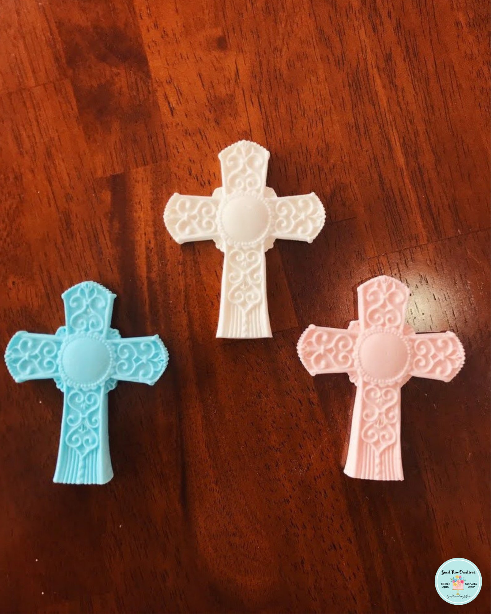 Cross Cake Topper Baptism Toppers Edible Fondant Topper | Etsy