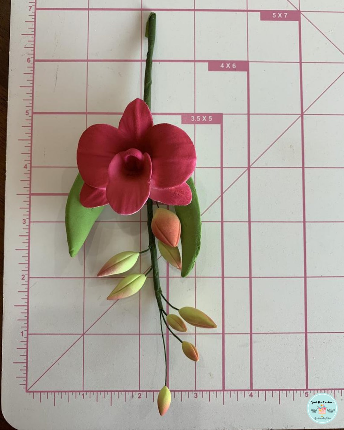 Pink Orchid Spray Gum Paste Flowers Filler Cascade Wedding - Etsy