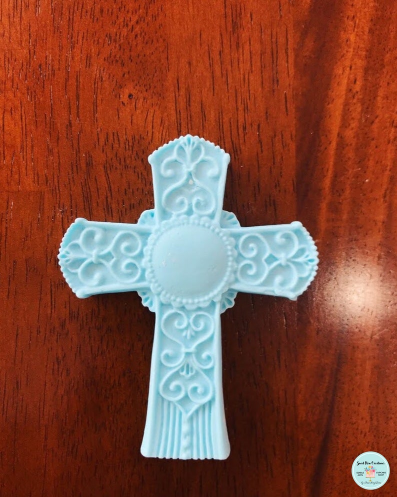 Cross Cake Topper Baptism Toppers Edible Fondant Topper | Etsy