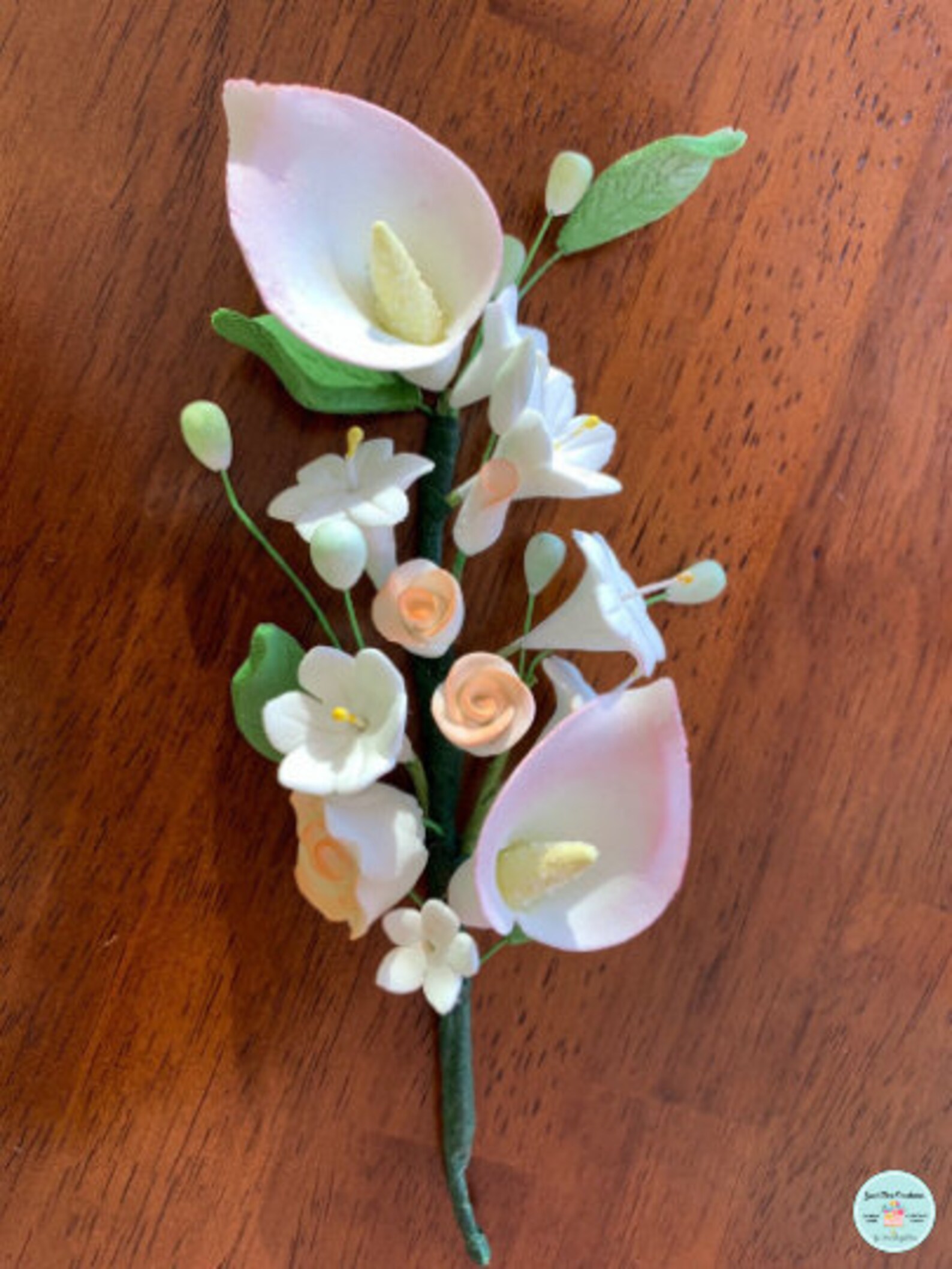 Rose calla lily hyacinth spray Gumpaste Filler Spray Cascade | Etsy