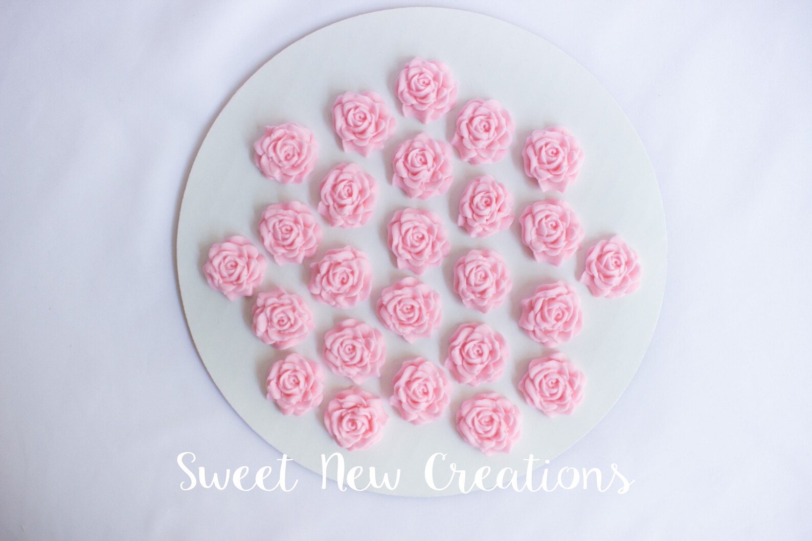 Mini Fondant Flowers 1" Cake Pops Decorations Fondant Rose Buds Cake ...