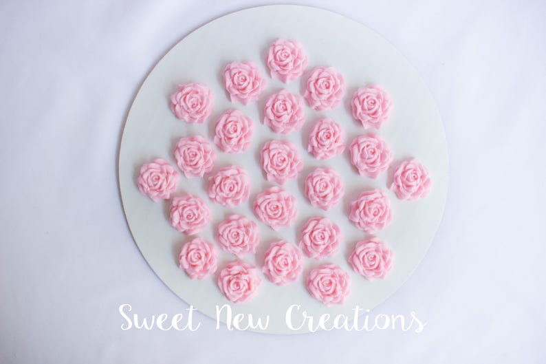 Mini Fondant Flowers 1" Cake Pops Decorations Fondant Rose Buds Cake ...