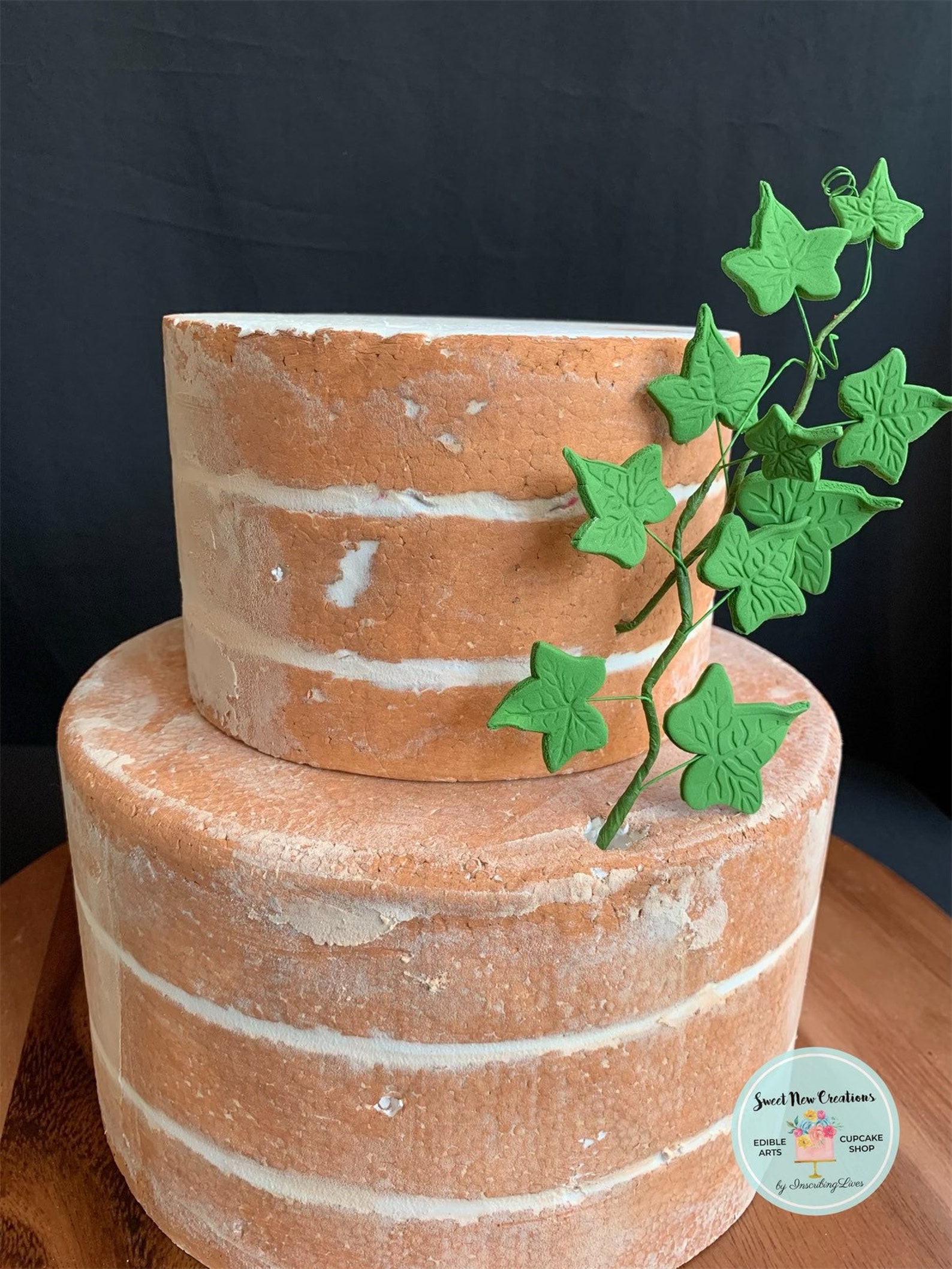 Garland Rustic Cake Decorations Edible Fondant Leaves in Ivy - Etsy
