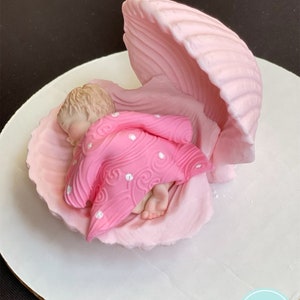 Under the Sea Baby Shower Cake Topper Baby in a Clam Shell Sea Shell ...