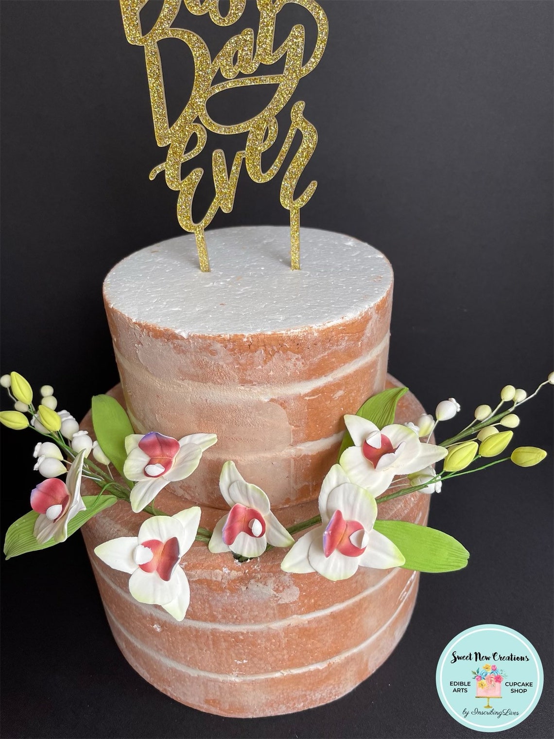 Lily of the Valley and Moth Orchid Spray Gum Paste Green White - Etsy