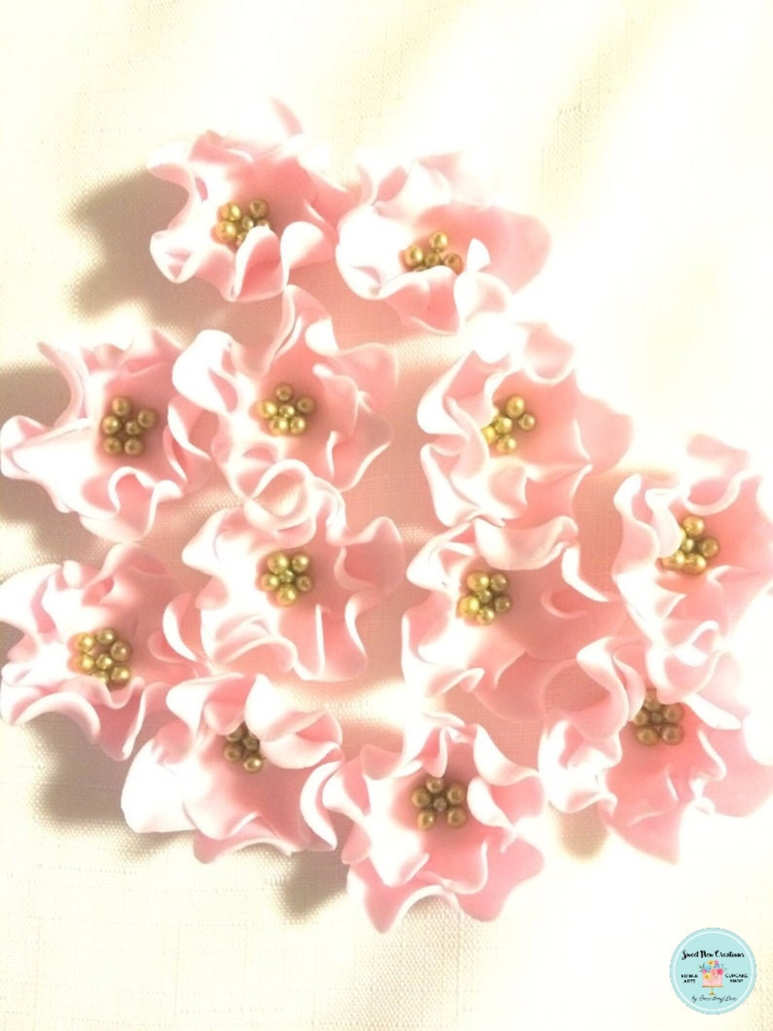 Edible Flowers 1.5 Mini Vintage Soft Pink Fondant - Etsy