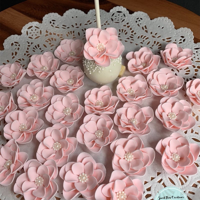 Pink Icing Flowers - Etsy