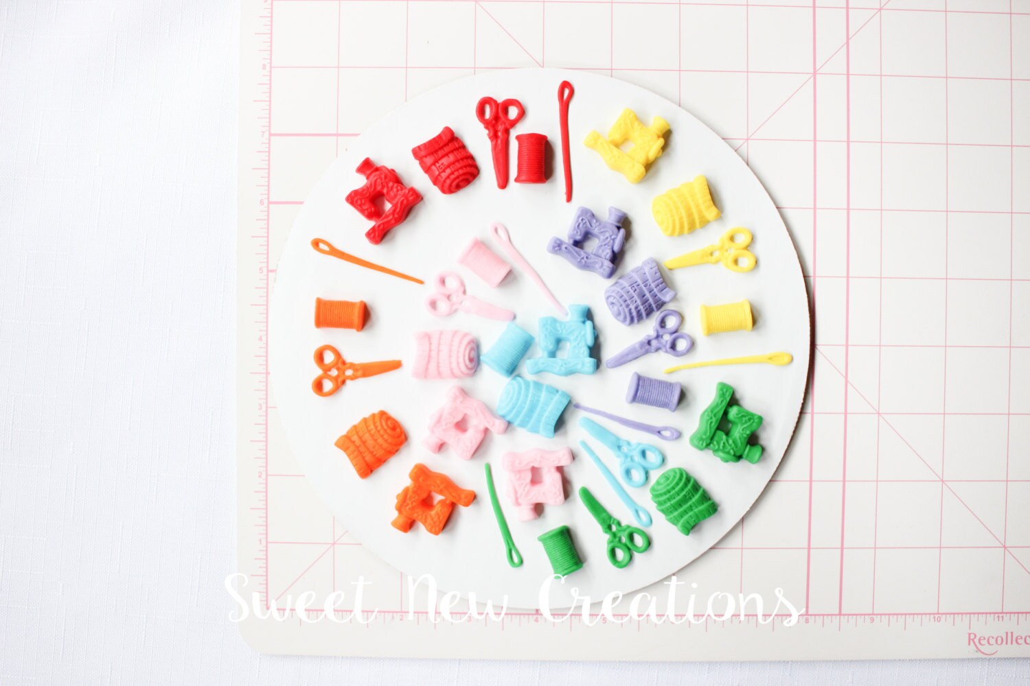 Sewing Machine Fondant Topper 36pcs Edible Baby Shower Topper | Etsy