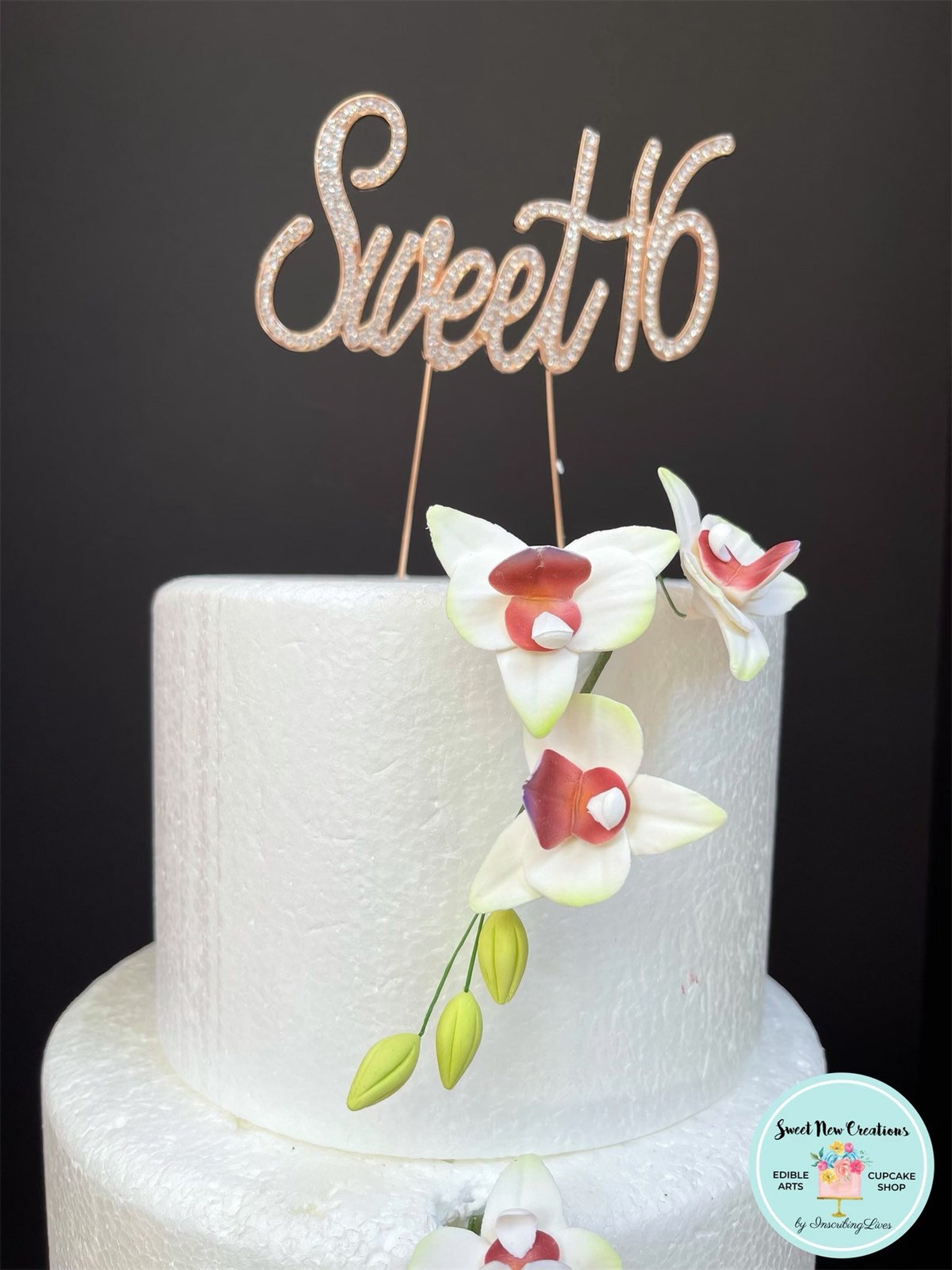 Lily of the Valley and Moth Orchid Spray Gum Paste Green White - Etsy