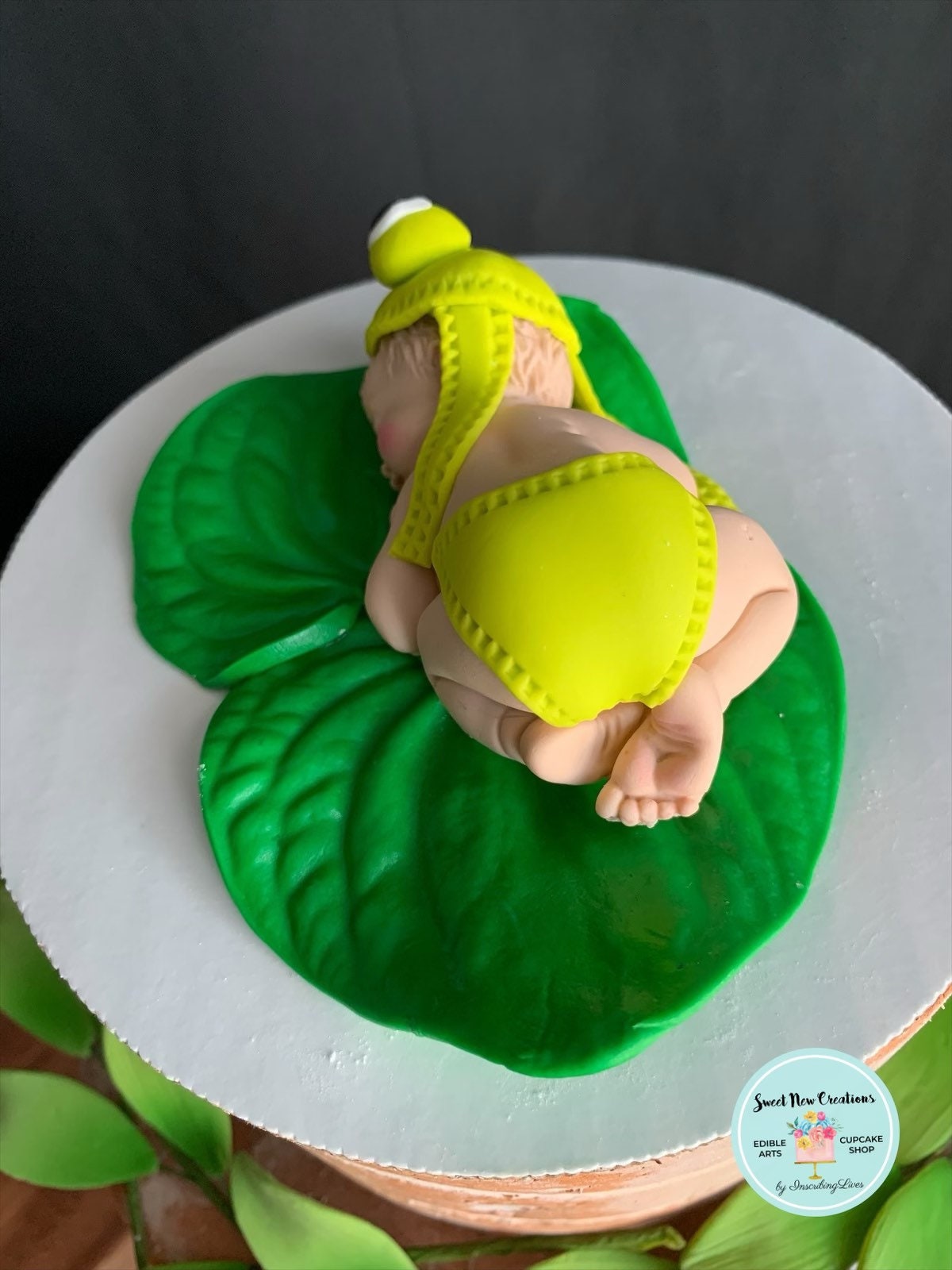 Baby Cake Topper Edible Fondant Baby Frog Theme Rainforest - Etsy