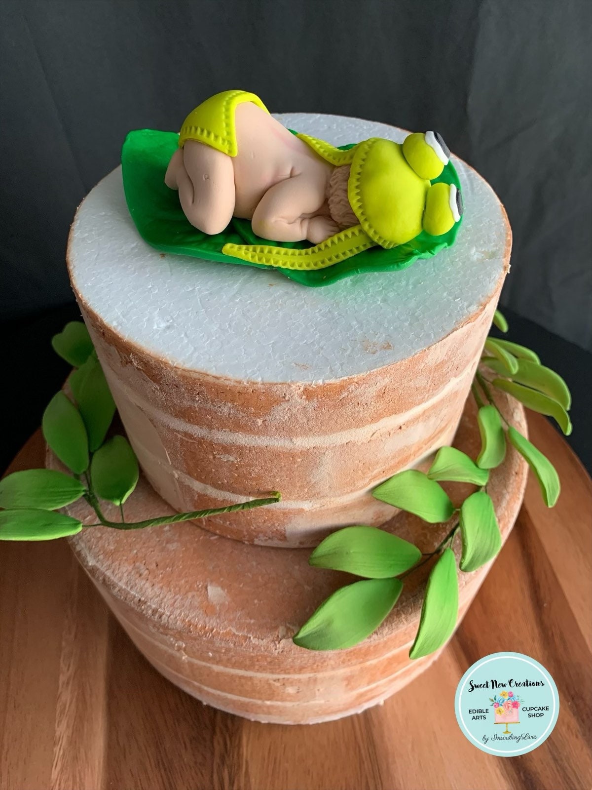 Baby Cake Topper Edible Fondant Baby Frog Theme Rainforest - Etsy