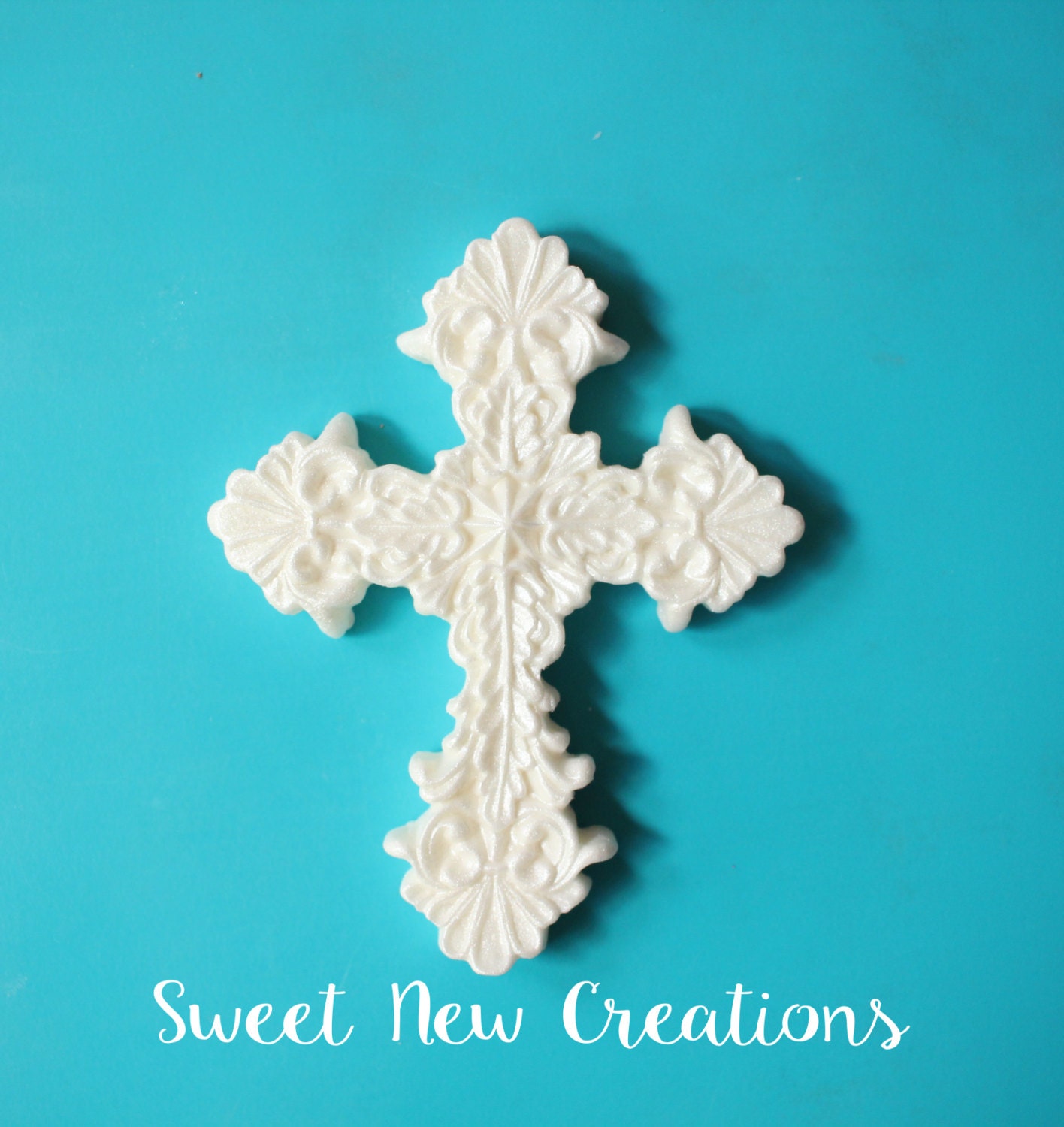 Fondant Cross Cake Topper/ Baptism Cake Toppers Edible Fondant - Etsy