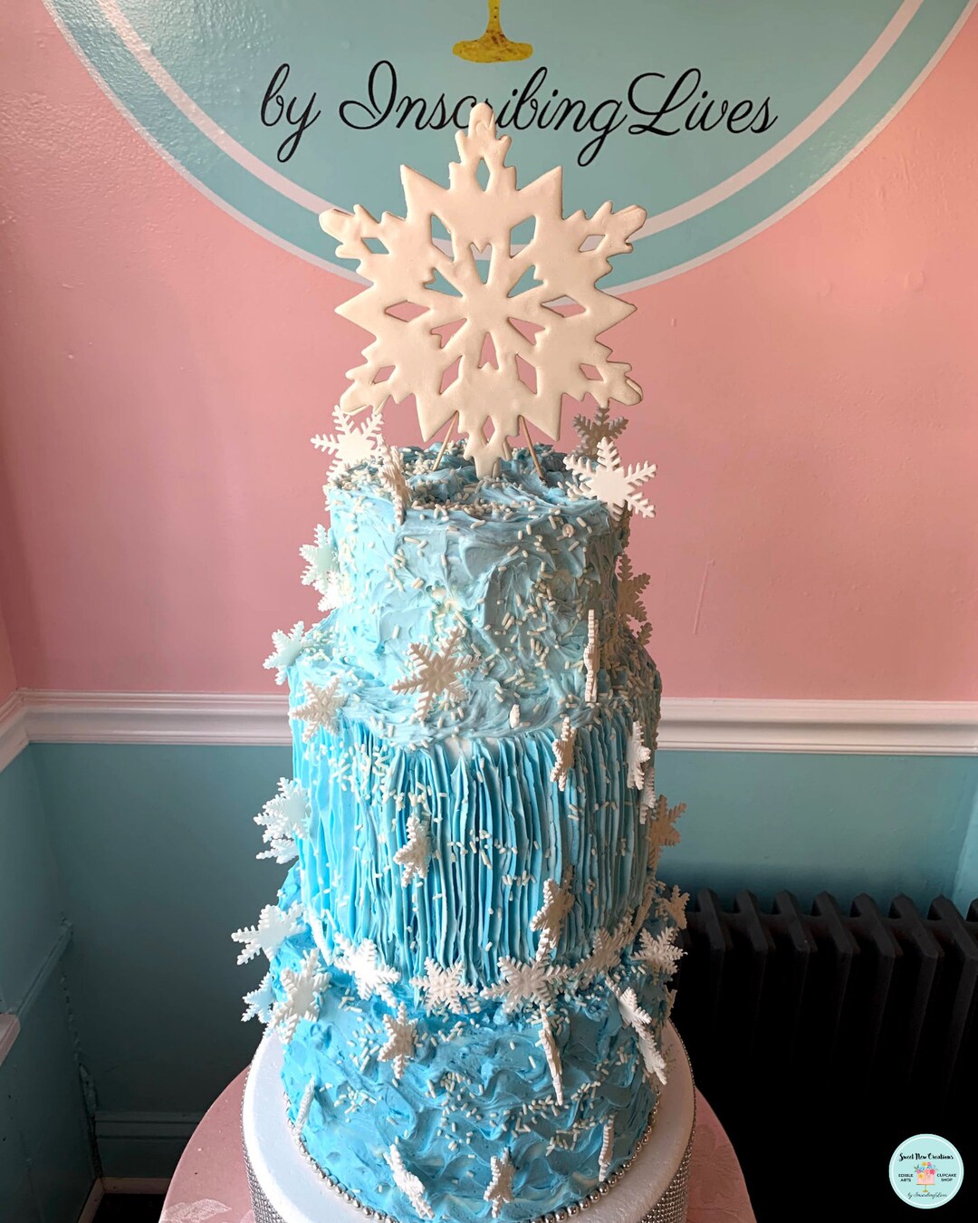 Edible Fondant Snowflakes Cake Topper XL Winter Wonderland - Etsy
